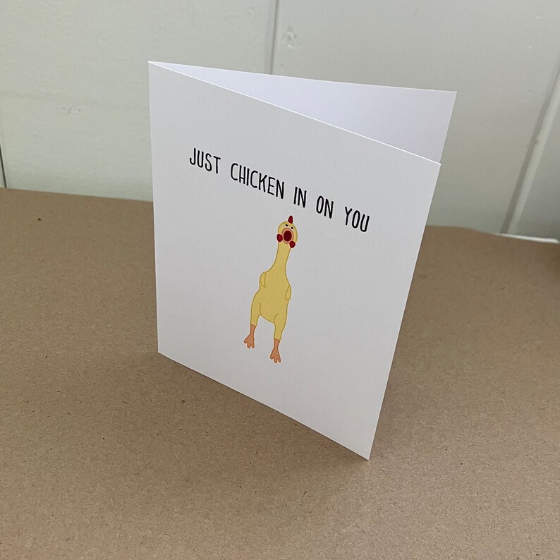 Just Chicken in on You Greeting Card Rubber Chicken - Etsy