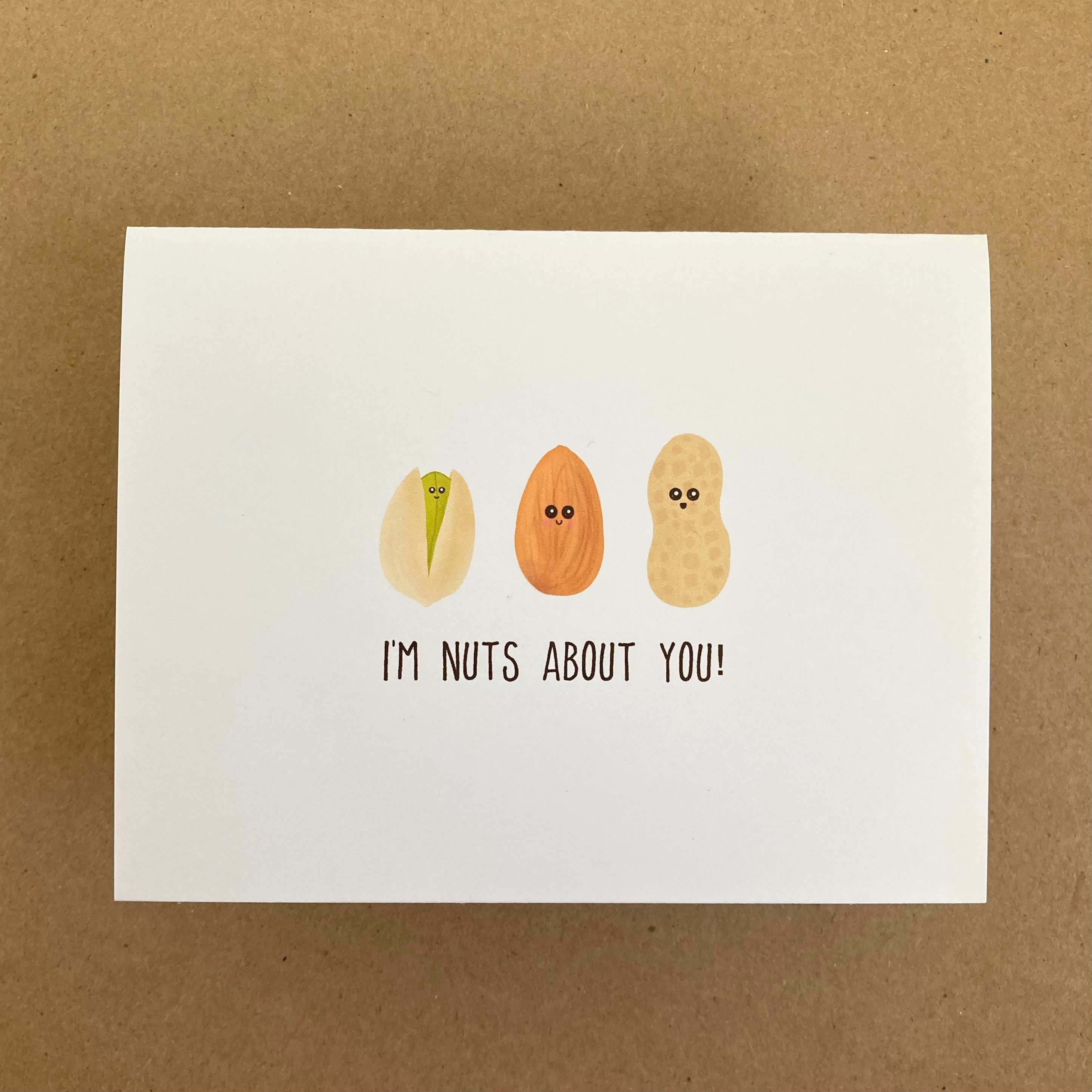 Im Nuts About You Greeting Card Mixed Nuts - Etsy