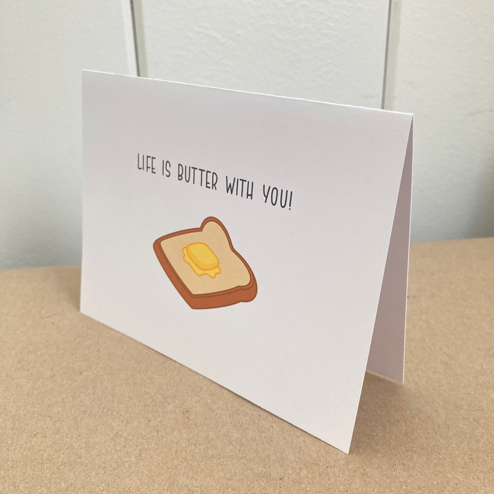 Life is Butter With You Greeting Card Bread and Butter Toast - Etsy