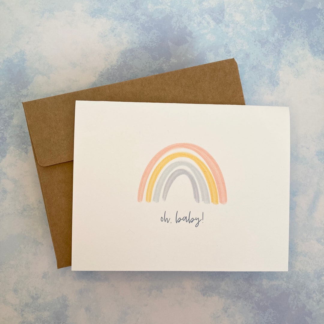 Oh, Baby! - Greeting Card - Rainbow - Etsy