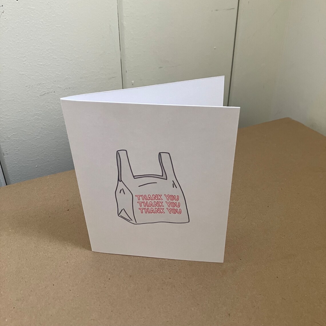Thank You Plastic Bag Greeting Card - Etsy
