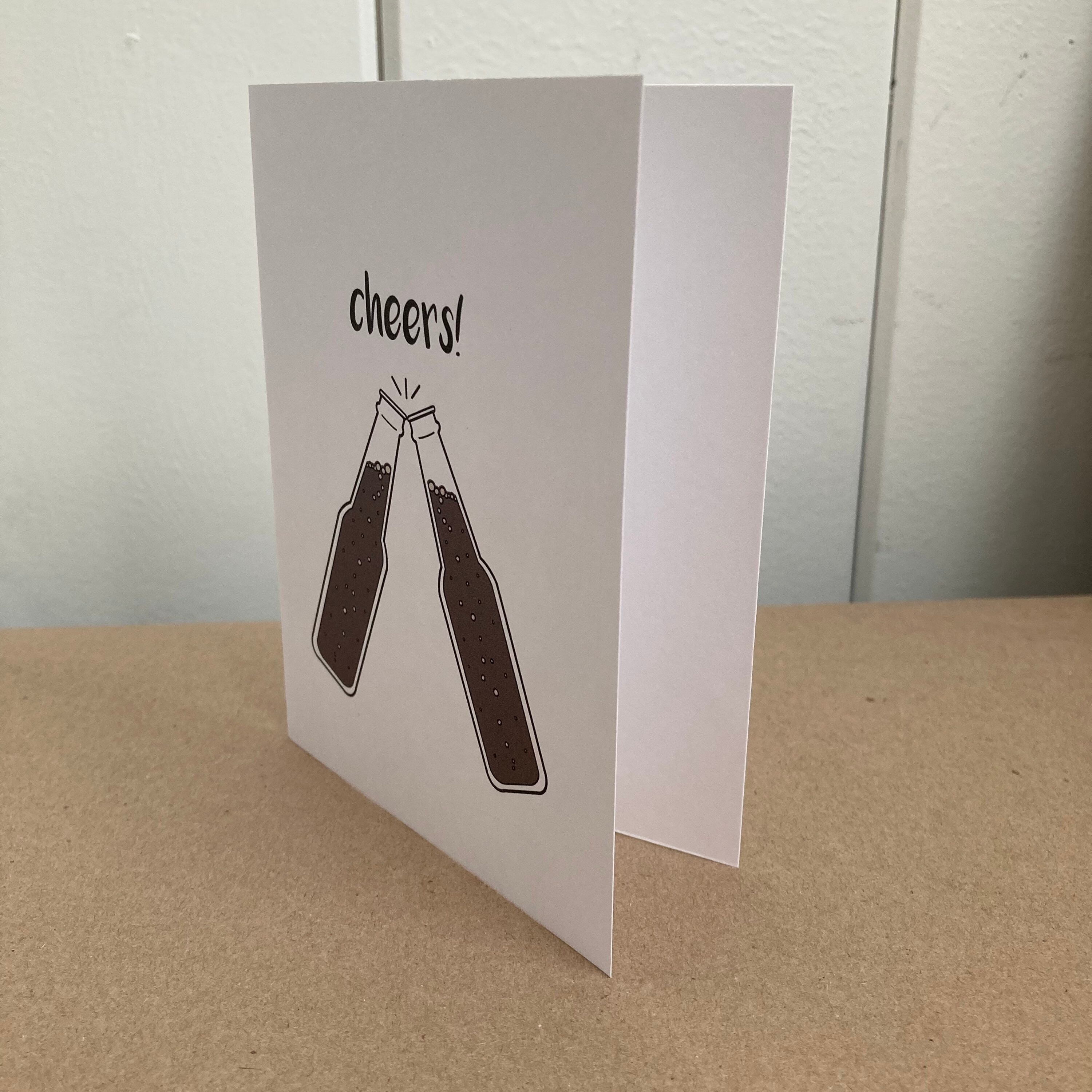 Cheers Congratulations Card Wedding Card Soda in Glass Bottles - Etsy