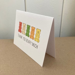 Thank You Beary Much - Greeting Card - Etsy