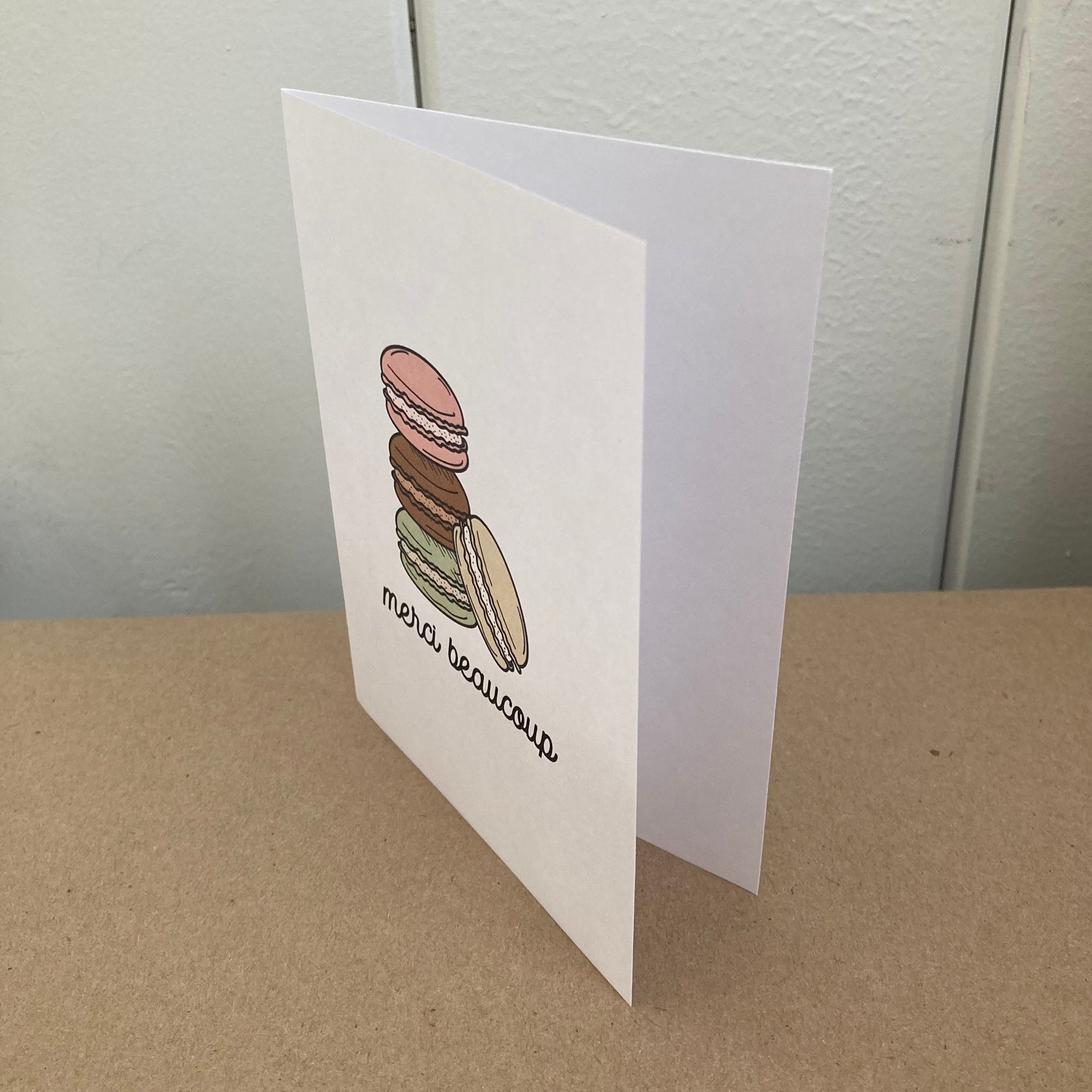 Merci Beaucoup - Thank You Card - French Macarons - Etsy