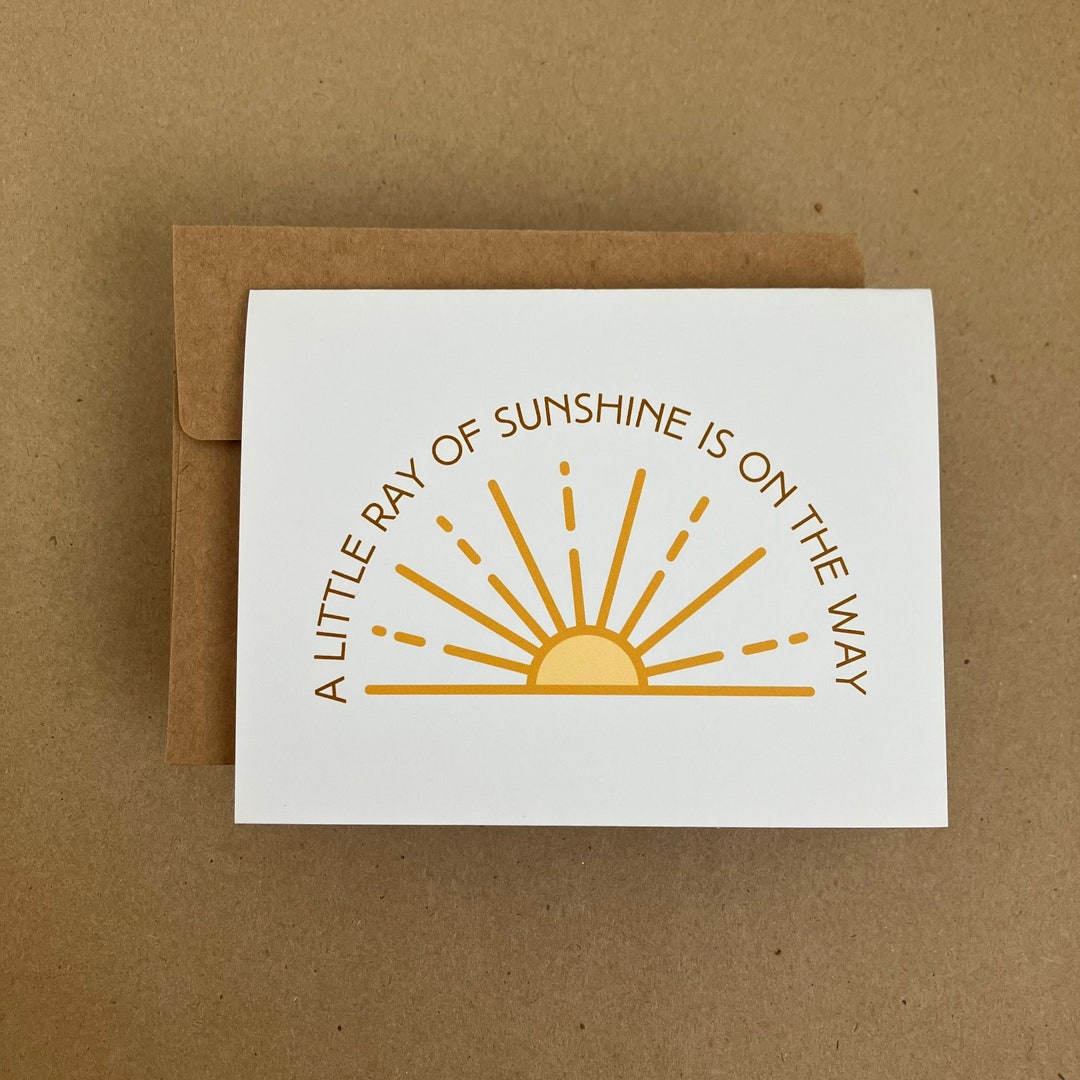 A Little Ray of Sunshine is on the Way - Greeting Card - Baby ...