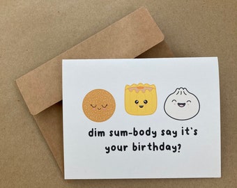 Dim Sum Birthday Card | Etsy
