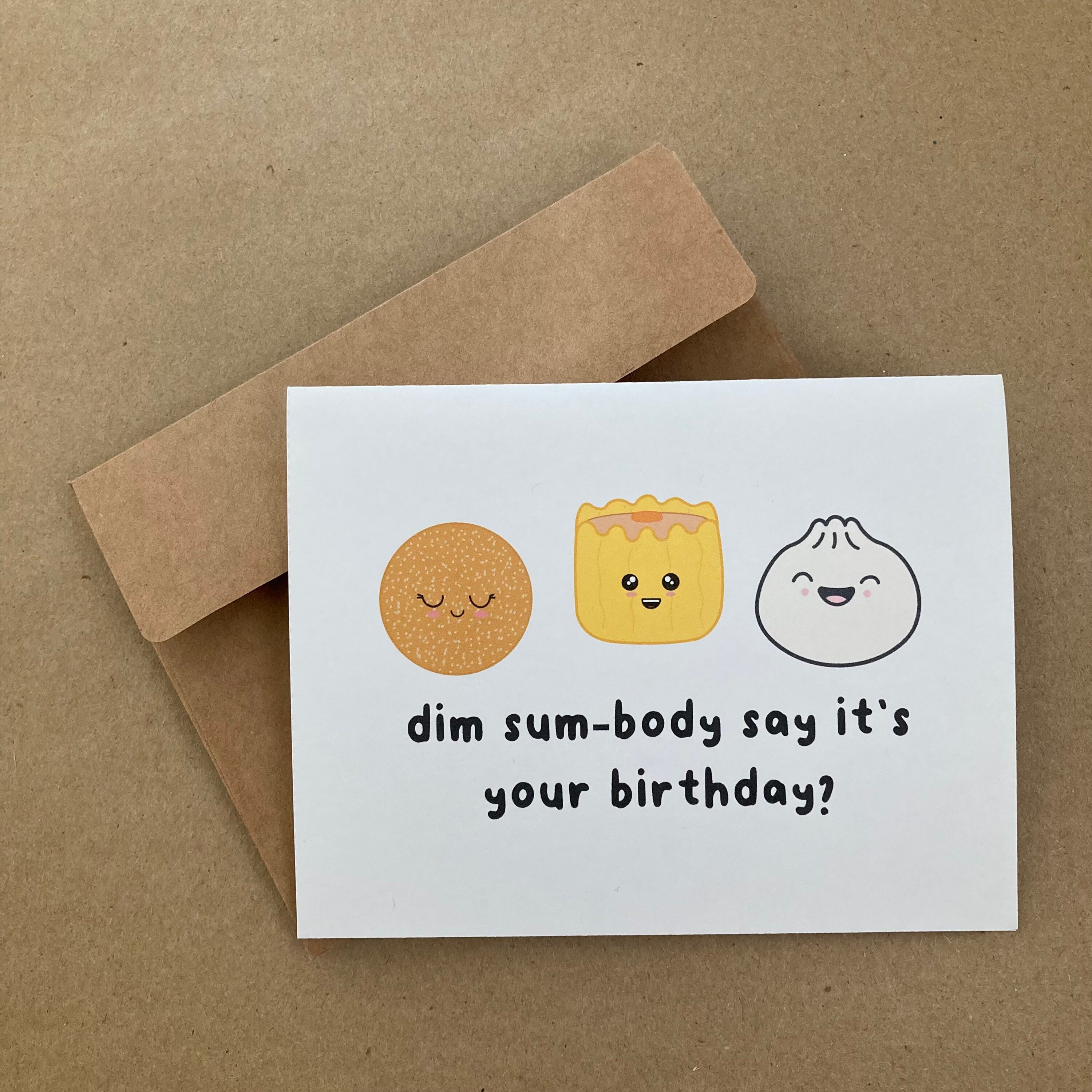Greeting Card Birthday Gift Dim Sum Birthday Card Birthday Card Dim Sum ...