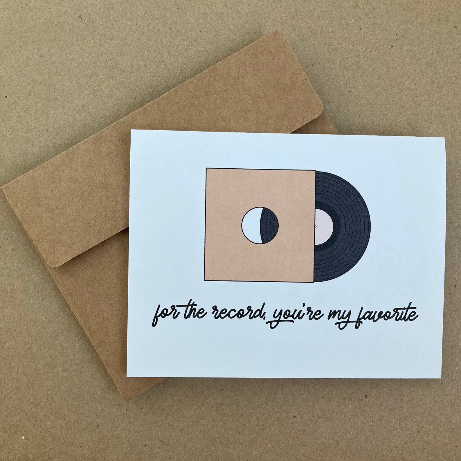 For the Record Youre My Favorite Greeting Card Vinyl - Etsy