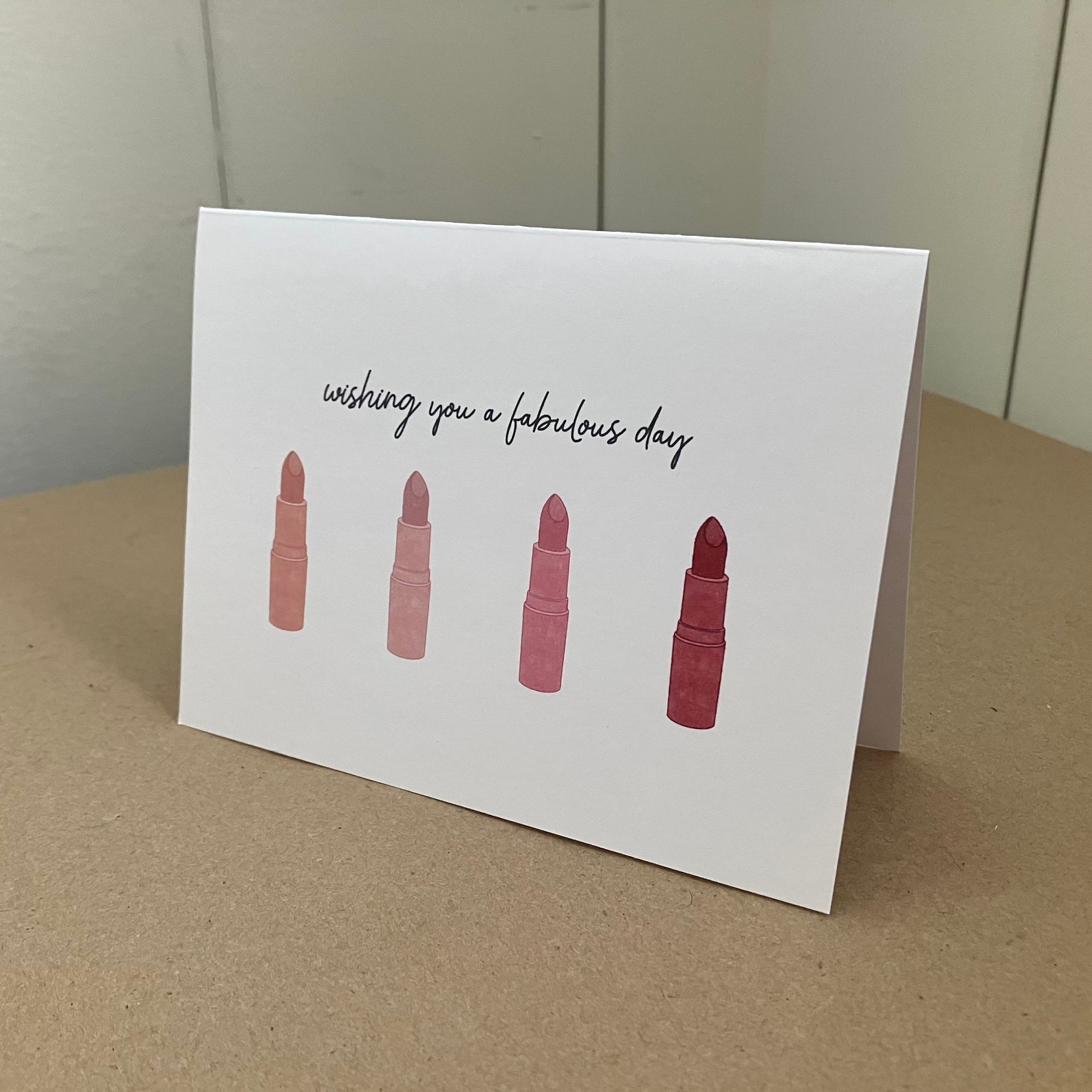 Wishing You A Fabulous Day Greeting Card Lipstick - Etsy