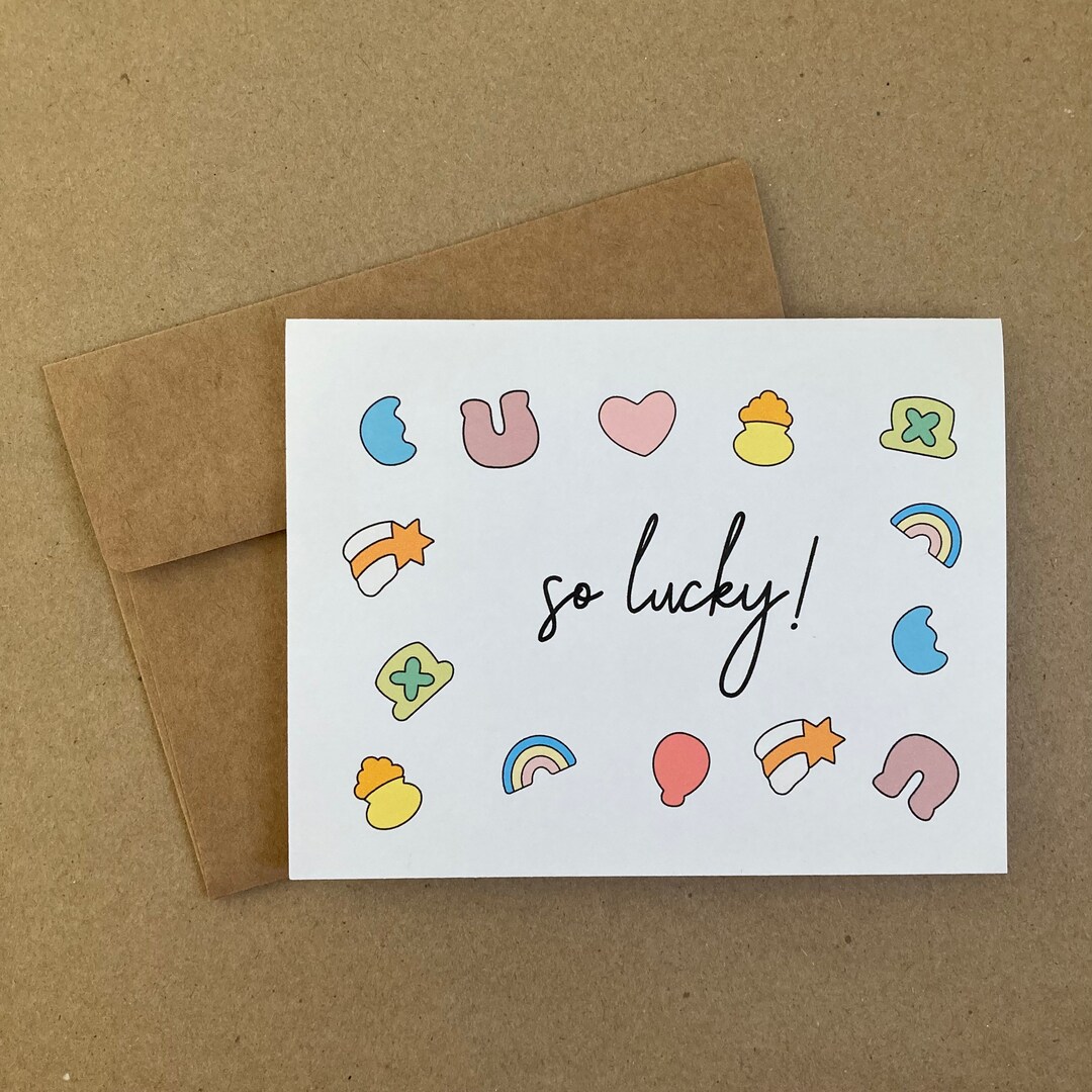 So Lucky! - Greeting Card - Etsy