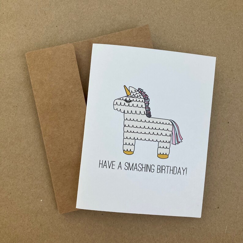 Have a Smashing Birthday Birthday Card Piñata - Etsy