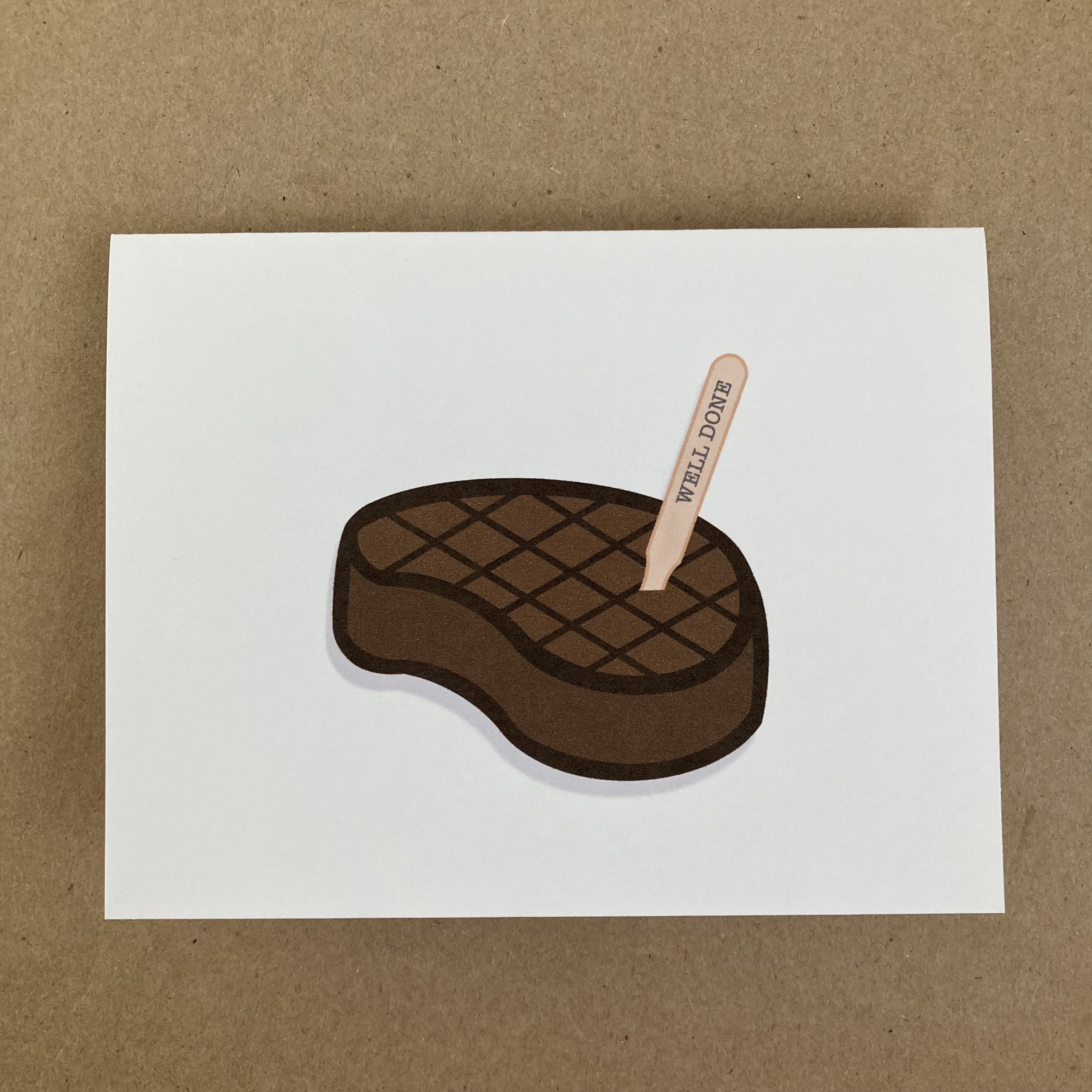 Well Done Greeting Card Congratulations You Did It Steak - Etsy