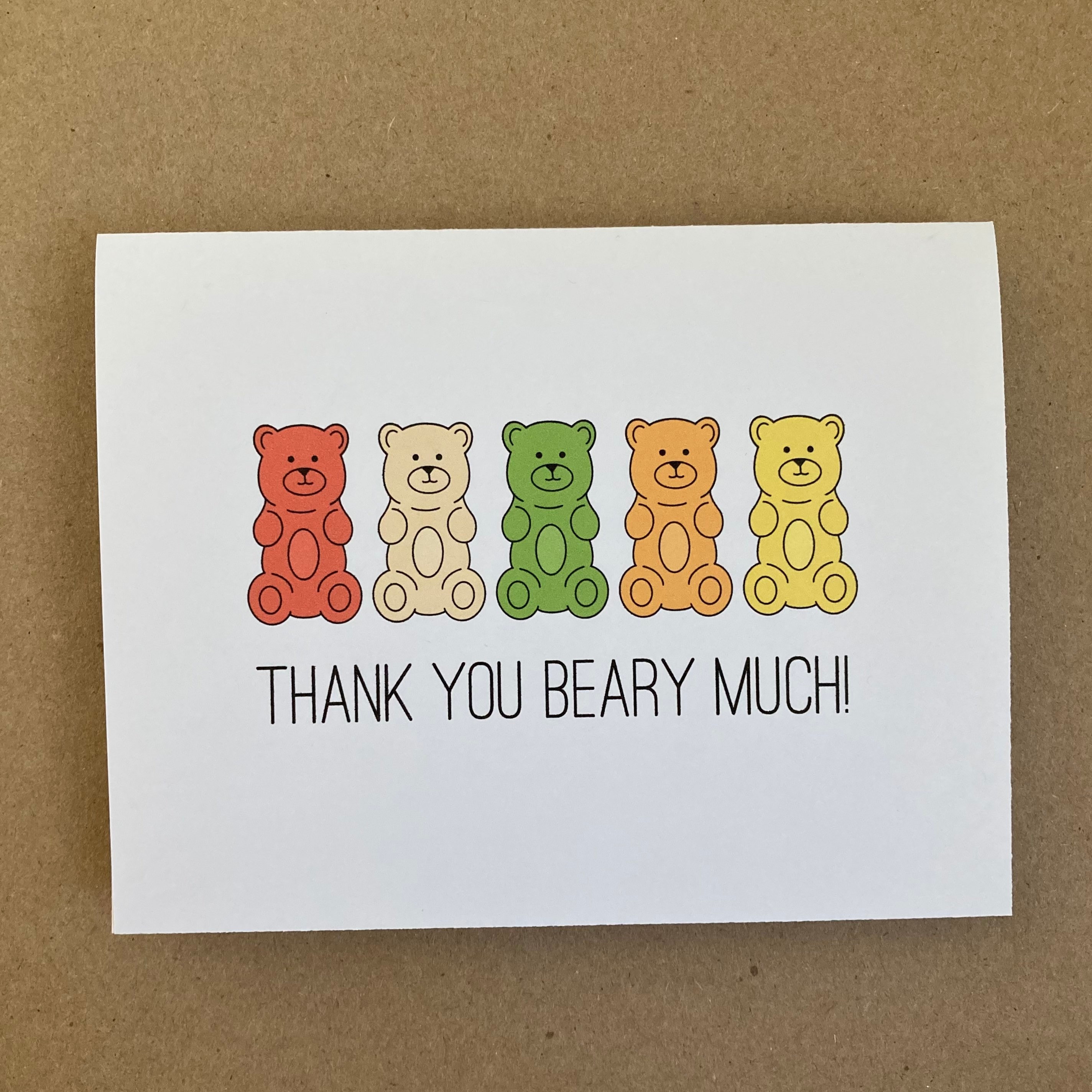 Thank You Beary Much Thank You Card Gummy Bears Thank - Etsy UK