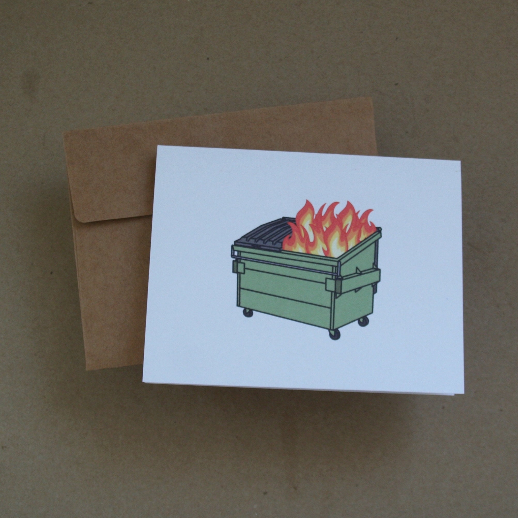 Dumpster Fire Greeting Card - Etsy