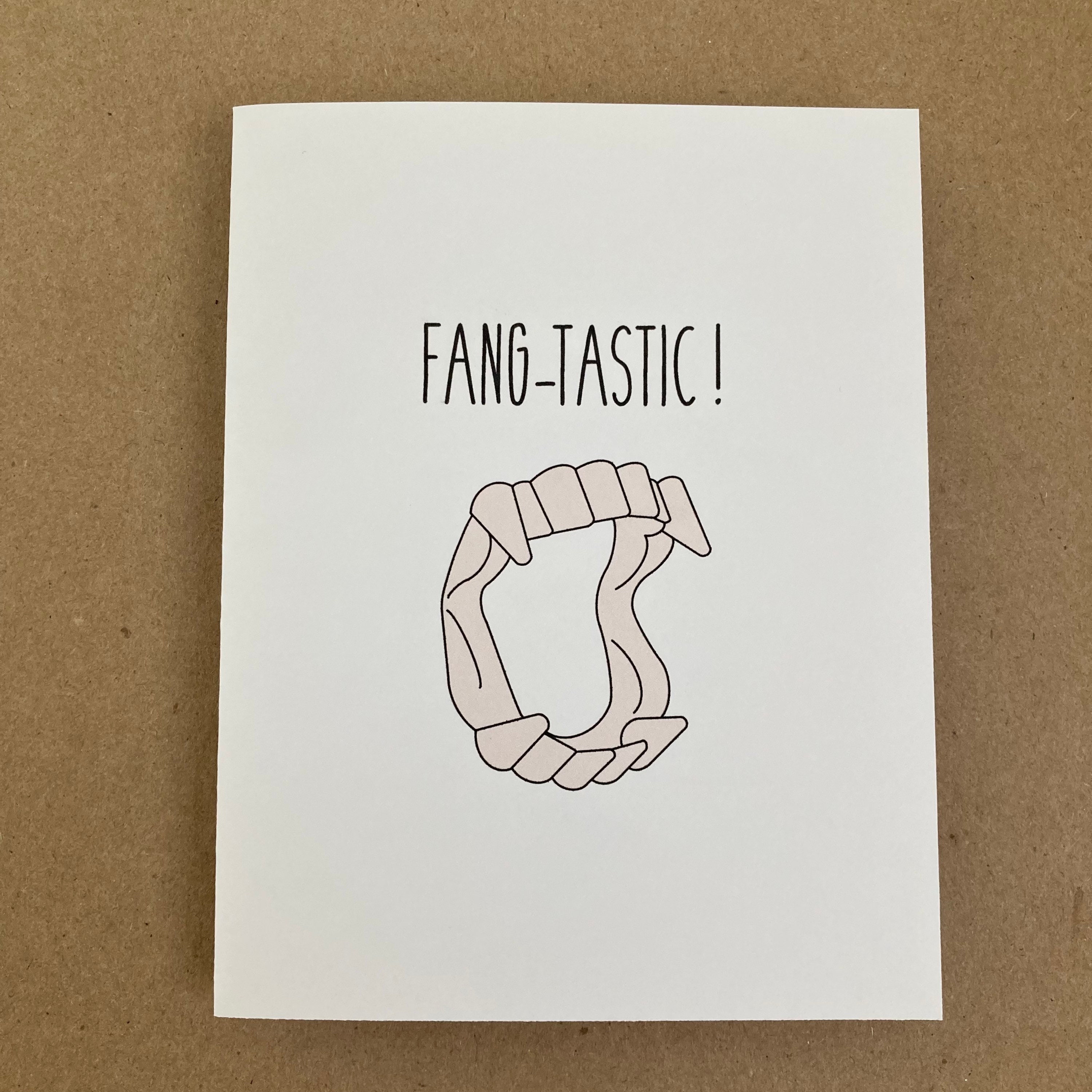 Fang-tastic Greeting Card Halloween Fall Plastic Vampire Teeth ...