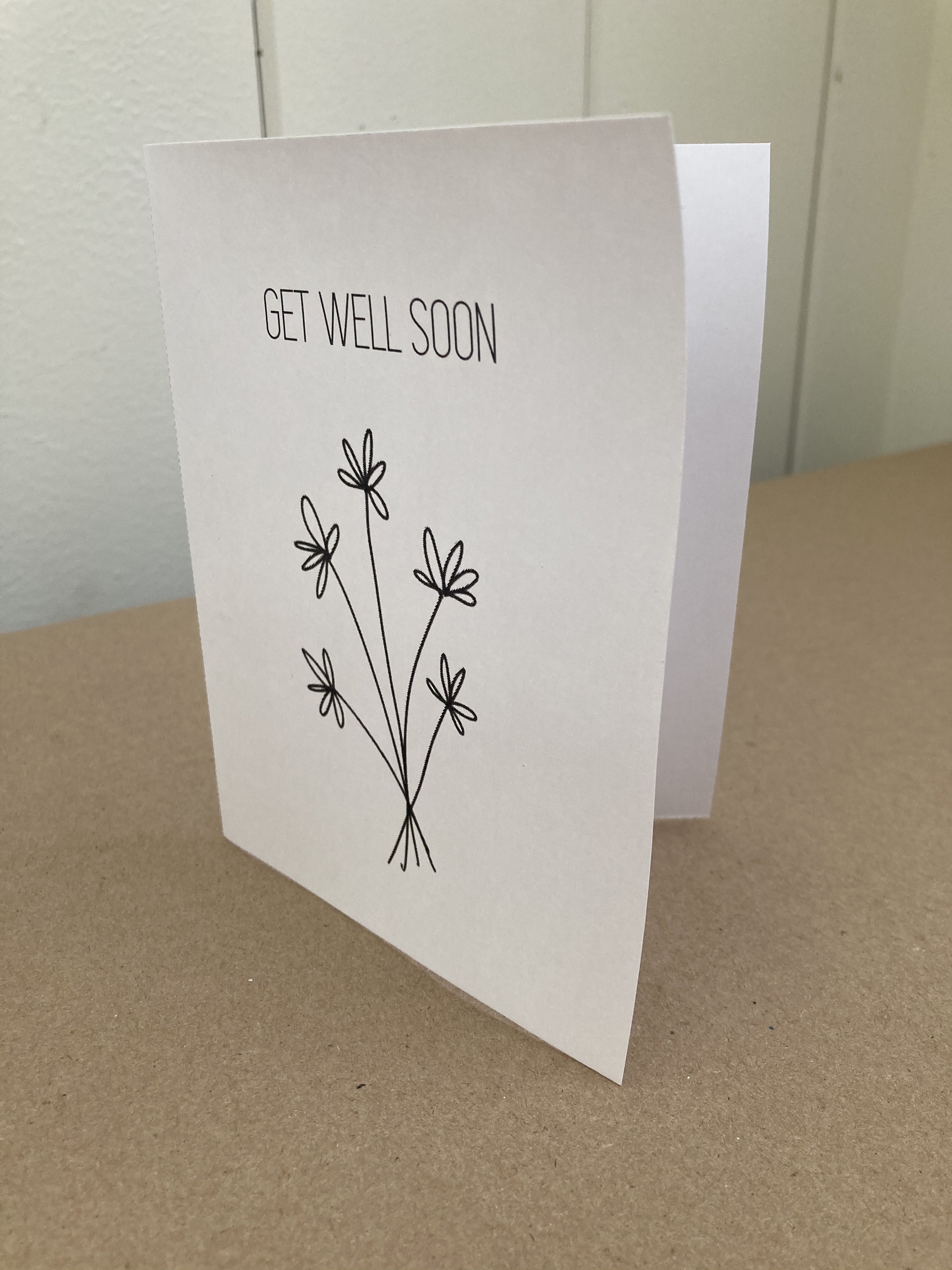 Minimalist Greeting Card Get Well Soon with | Etsy