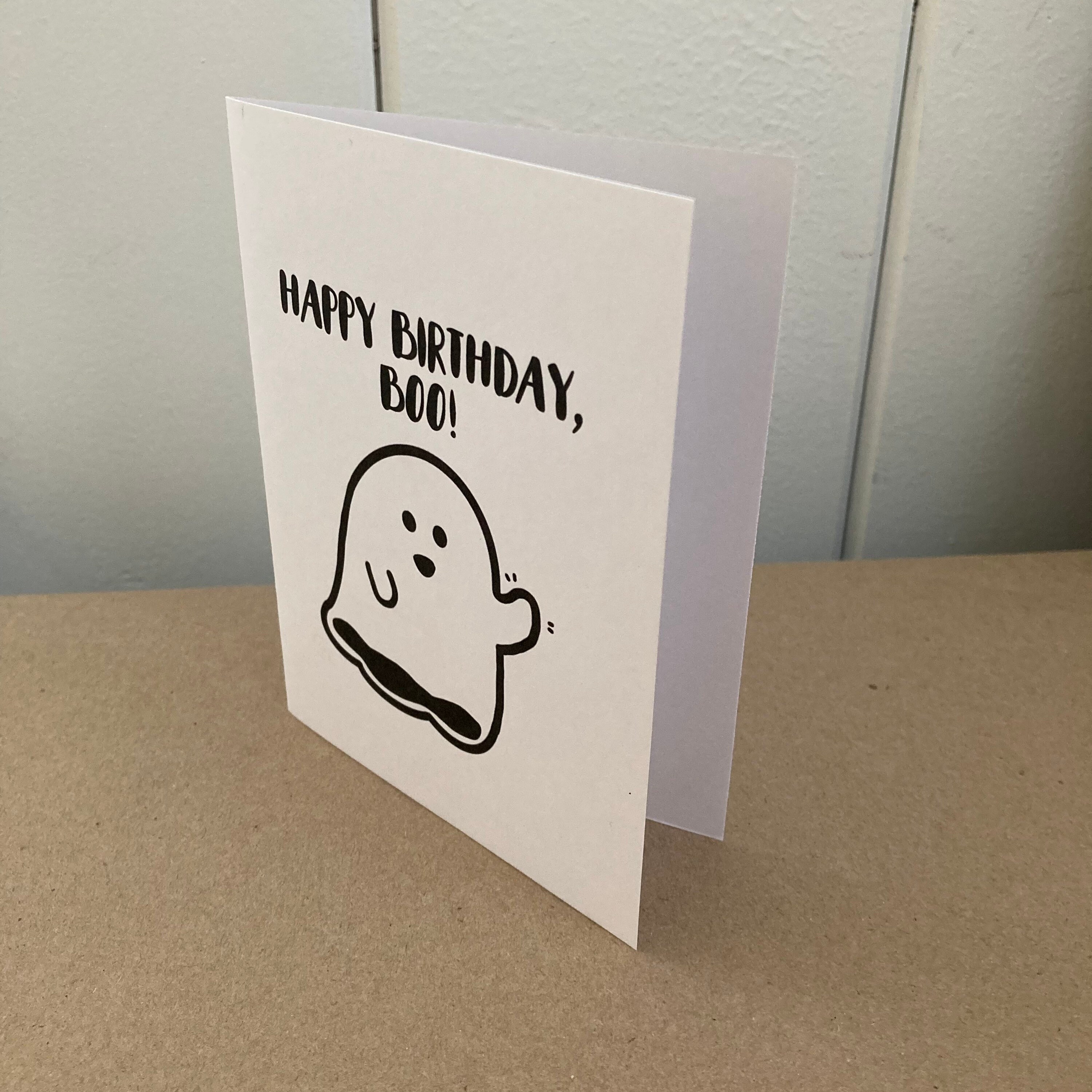 Happy Birthday, Boo! - Birthday Card - Ghost - Etsy