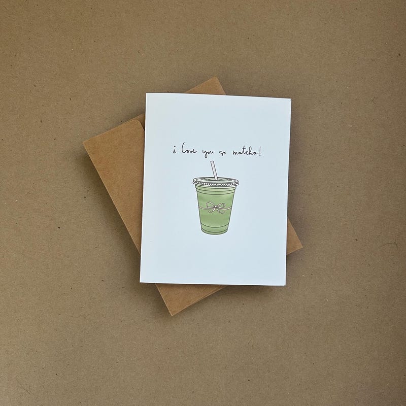 Matcha Valentines Cards - Etsy