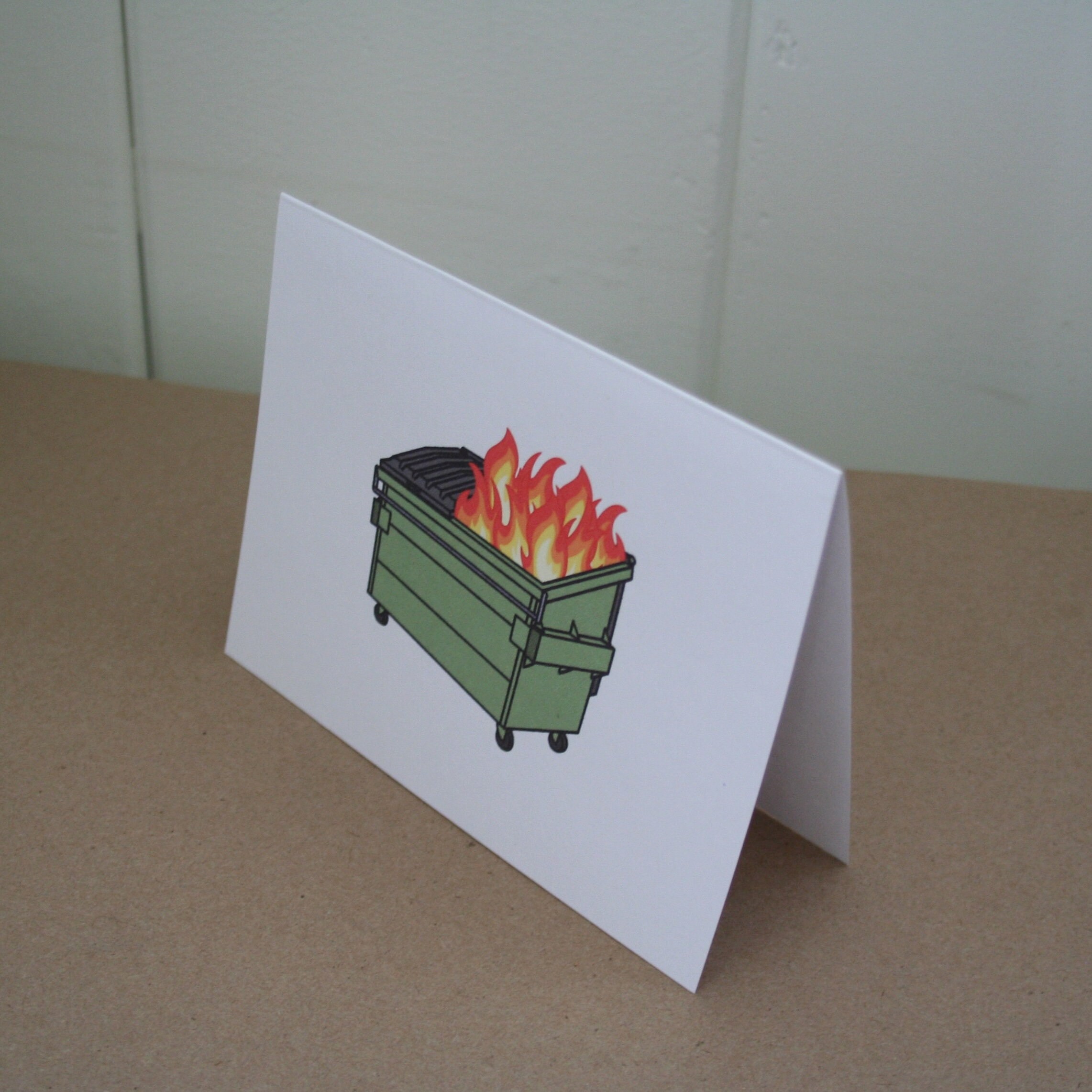 Dumpster Fire Greeting Card - Etsy