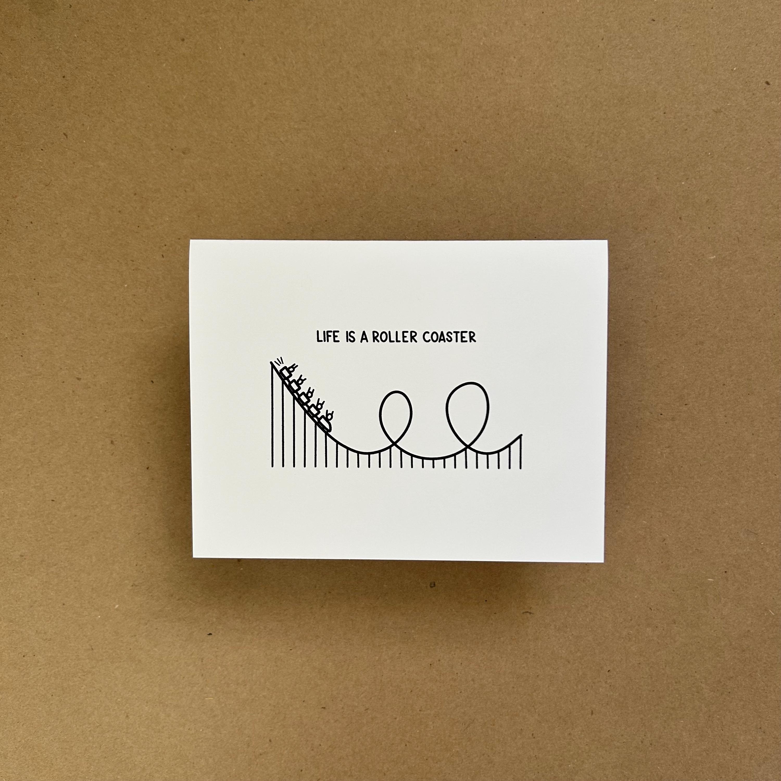 Life is A Roller Coaster - Greeting Card - Etsy