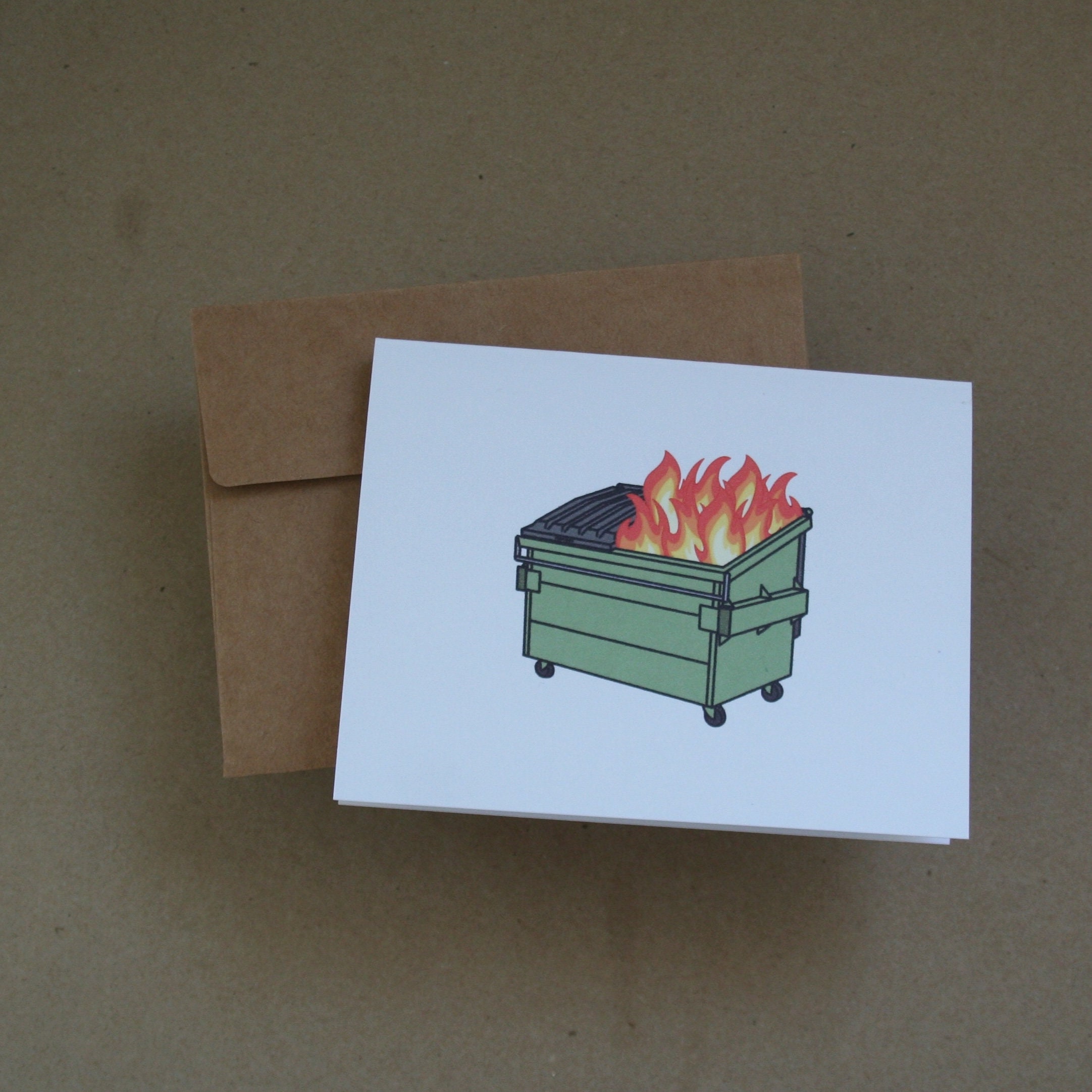 Dumpster Fire Greeting Card - Etsy