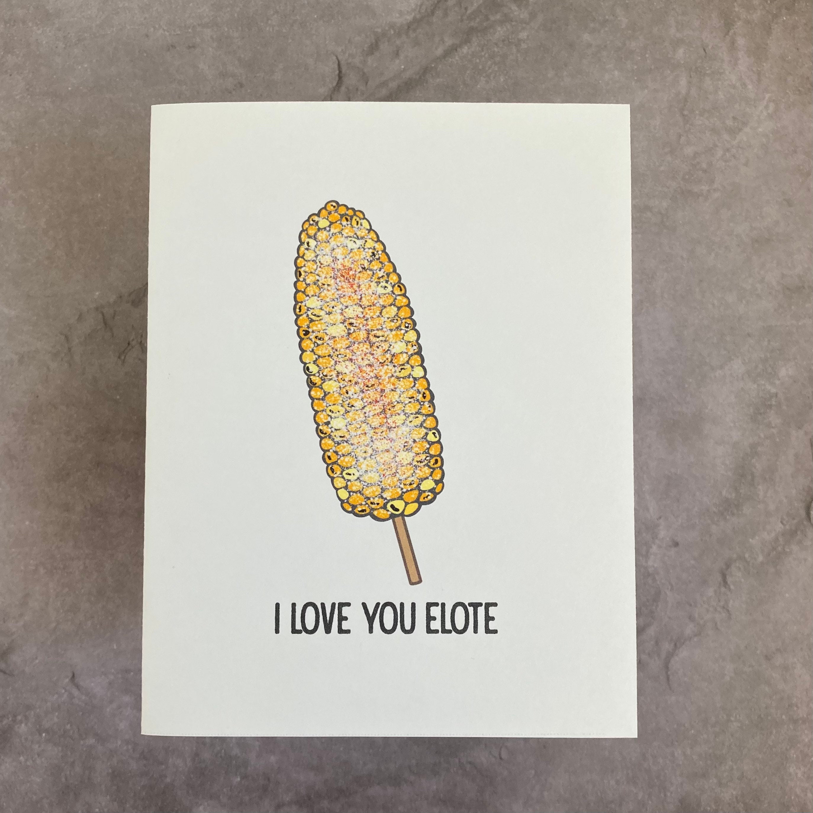 I Love You Elote - Greeting Card - Corn - Etsy