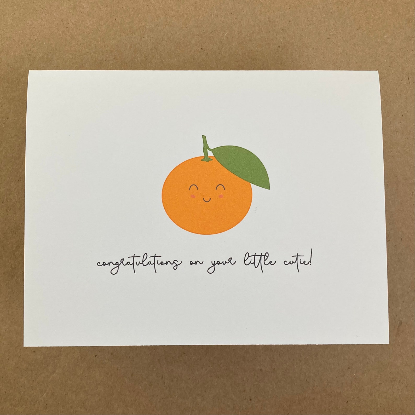Congratulations on Your Little Cutie! - Greeting Card - Clementine - Etsy
