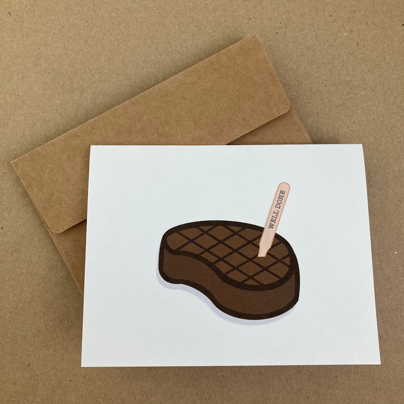 Well Done Greeting Card Congratulations You Did It Steak - Etsy