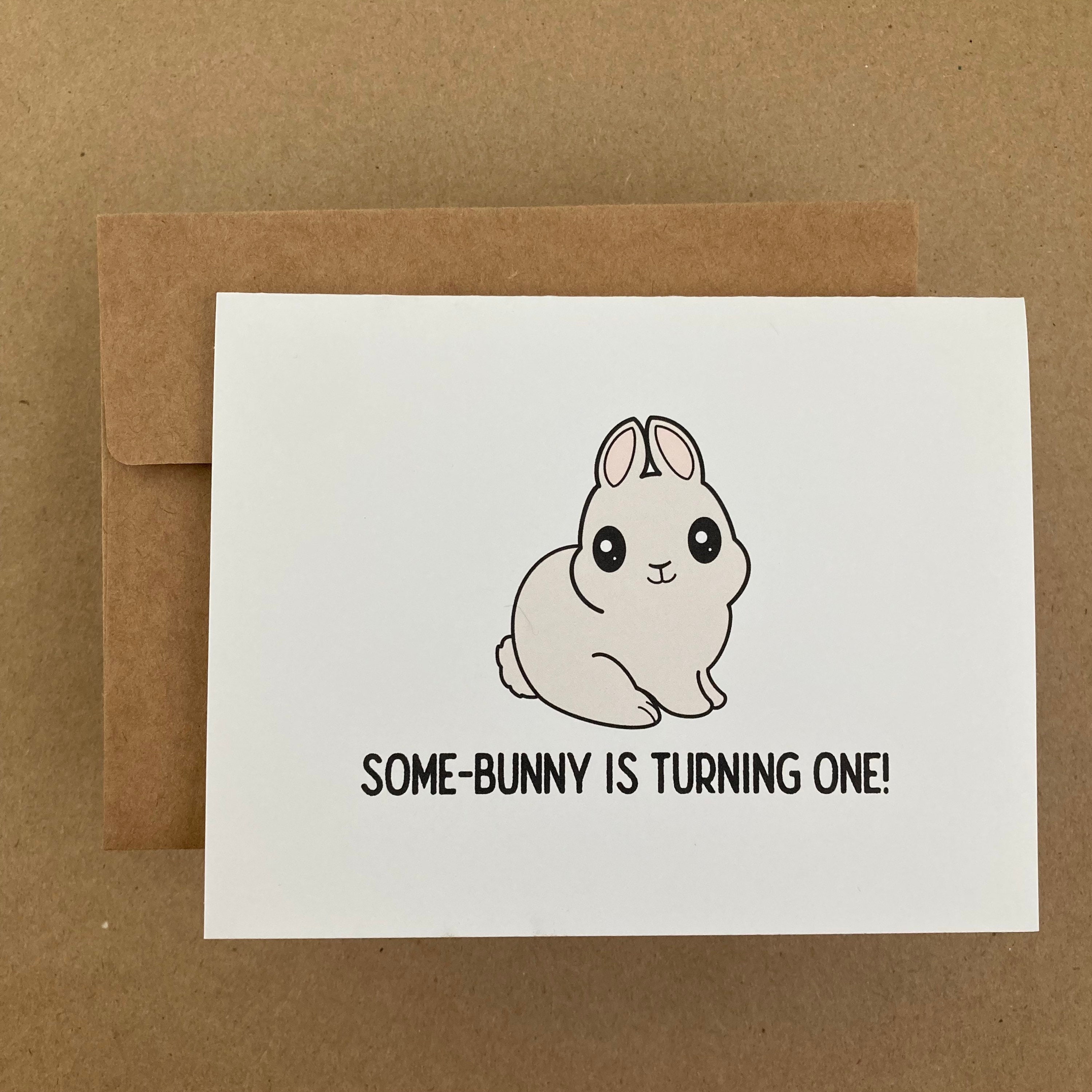 Some-bunny is Turning One! - 1st Birthday - Greeting Card - Etsy