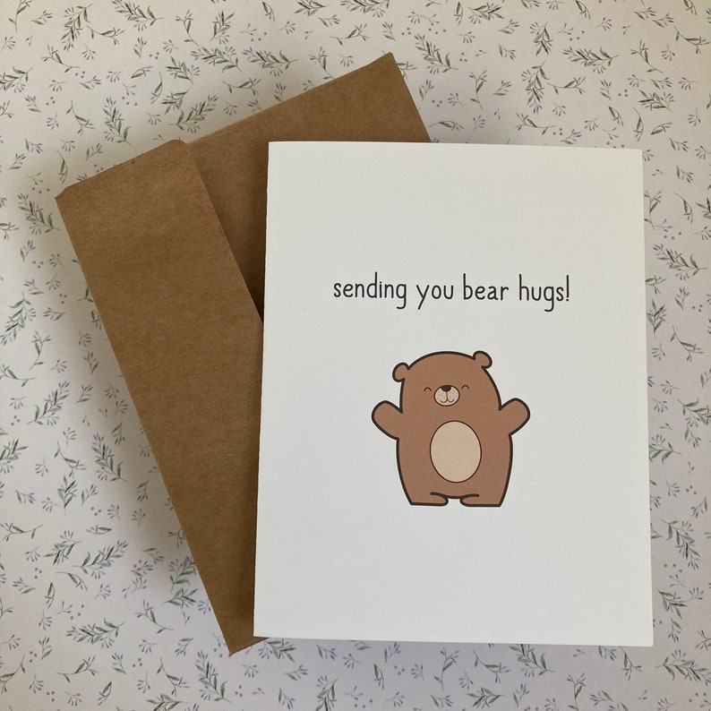 Sending You Bear Hugs! - Greeting Card - Bear - Etsy