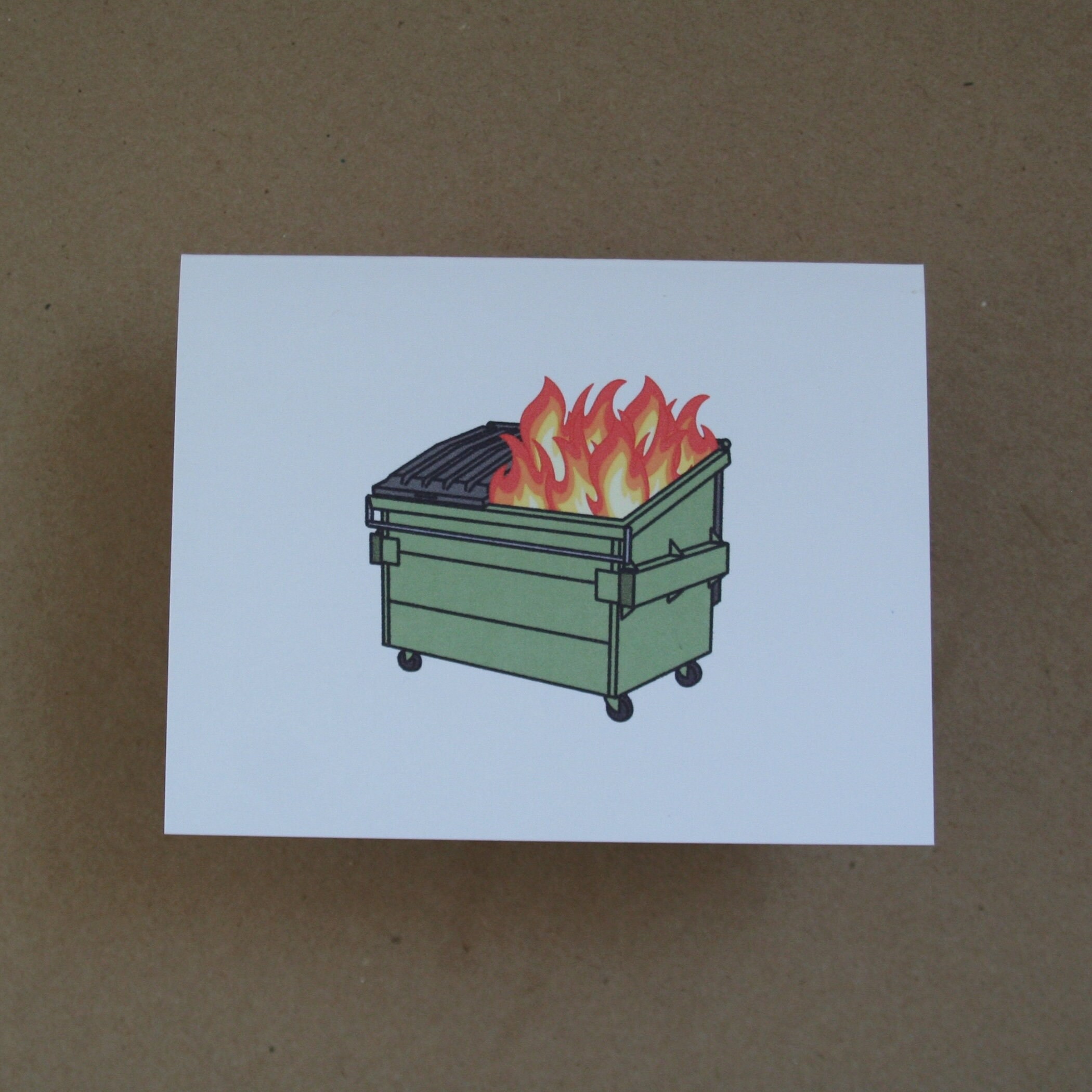 Dumpster Fire Greeting Card - Etsy