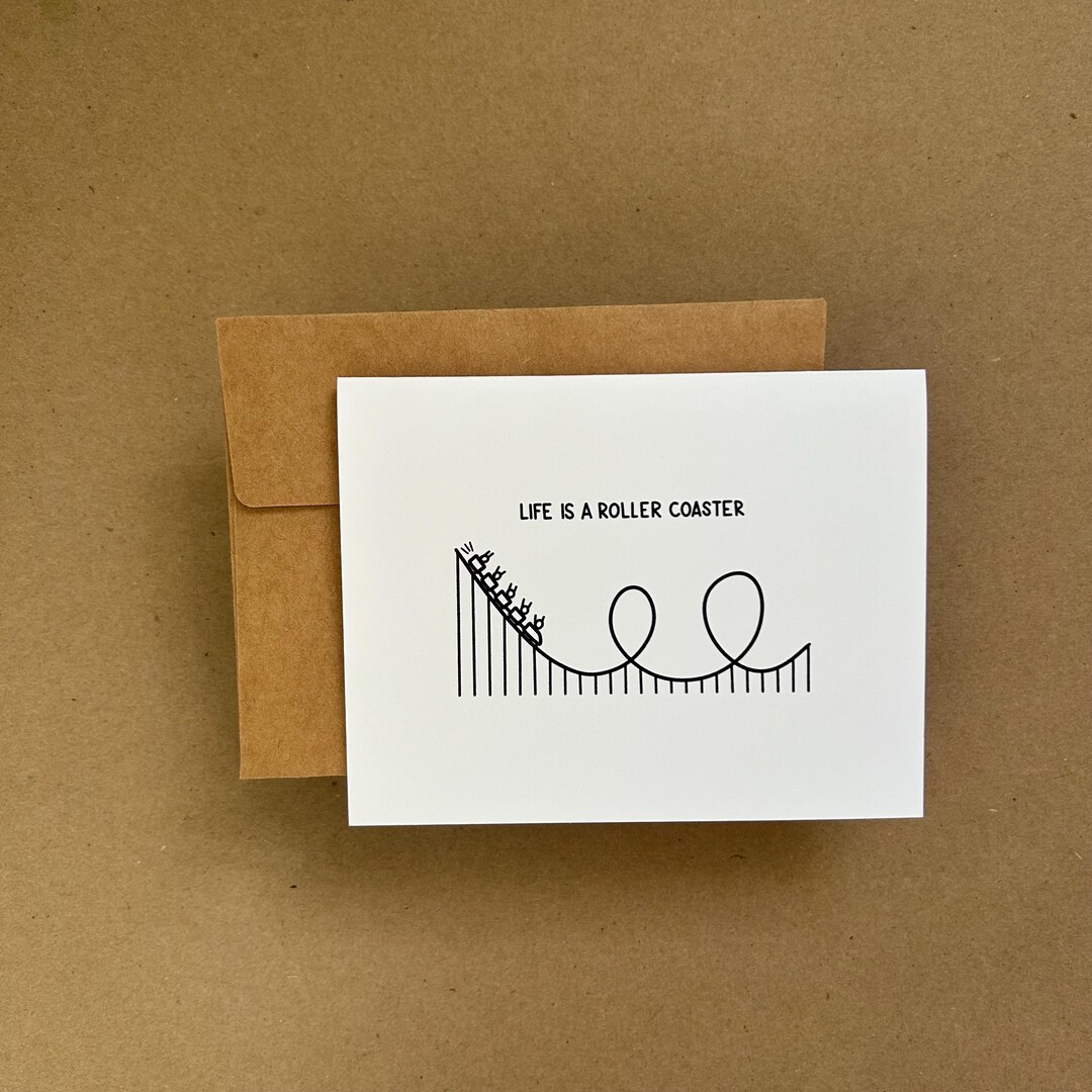 Life is A Roller Coaster - Greeting Card - Etsy