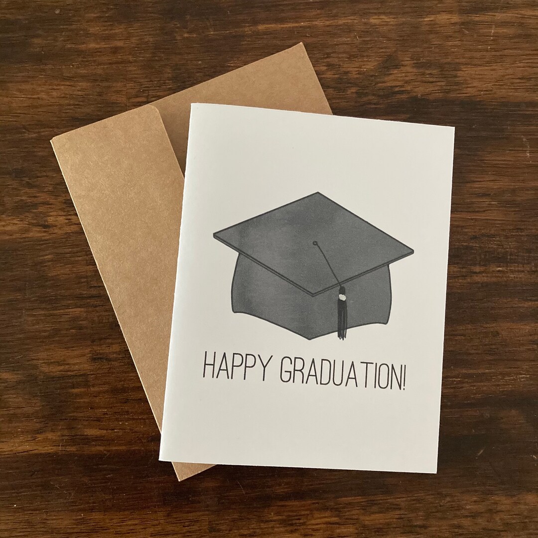 Happy Graduation Greeting Card Congratulations Congrats - Etsy