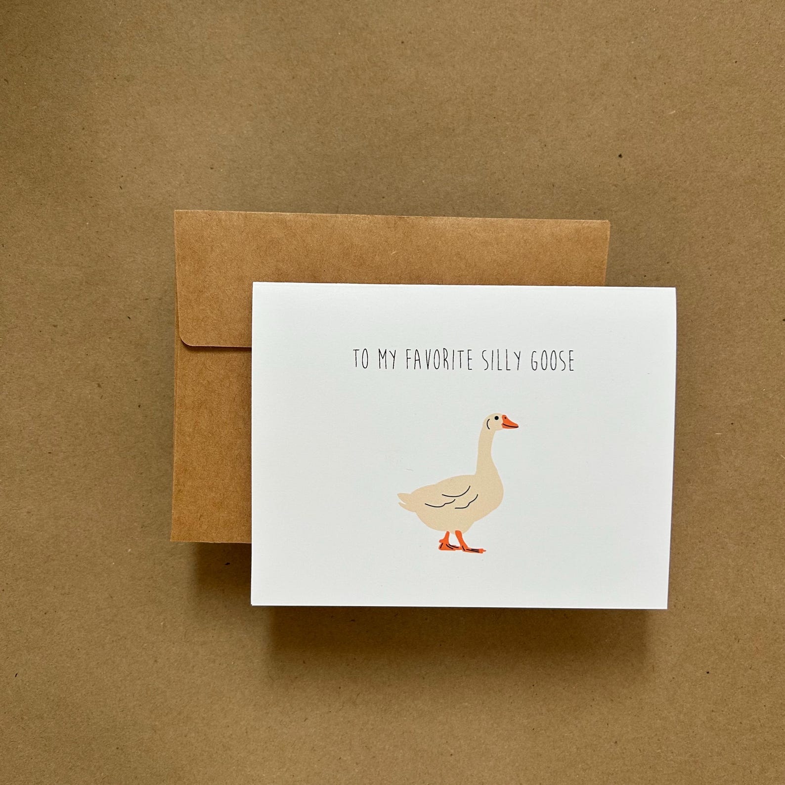To My Favorite Silly Goose - Greeting Card - Etsy
