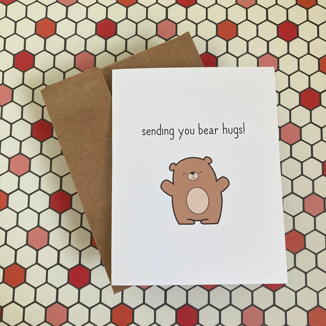 Sending You Bear Hugs! - Greeting Card - Bear - Etsy