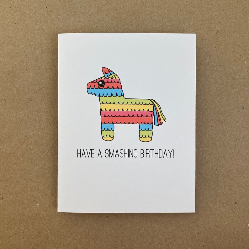 Have a Smashing Birthday Birthday Card Piñata - Etsy