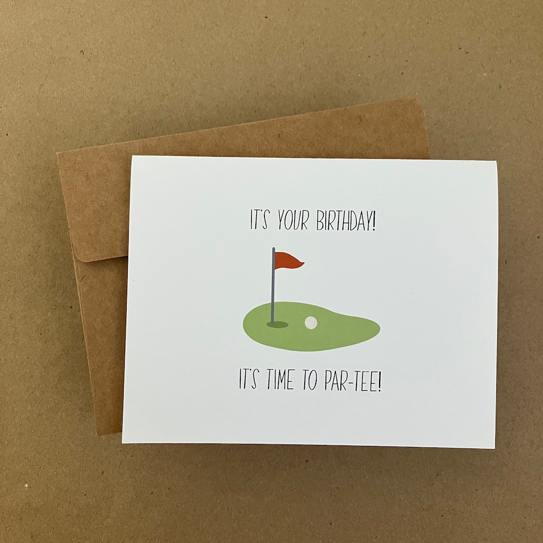 Time to Par-tee! - Birthday Card - Golf - Etsy