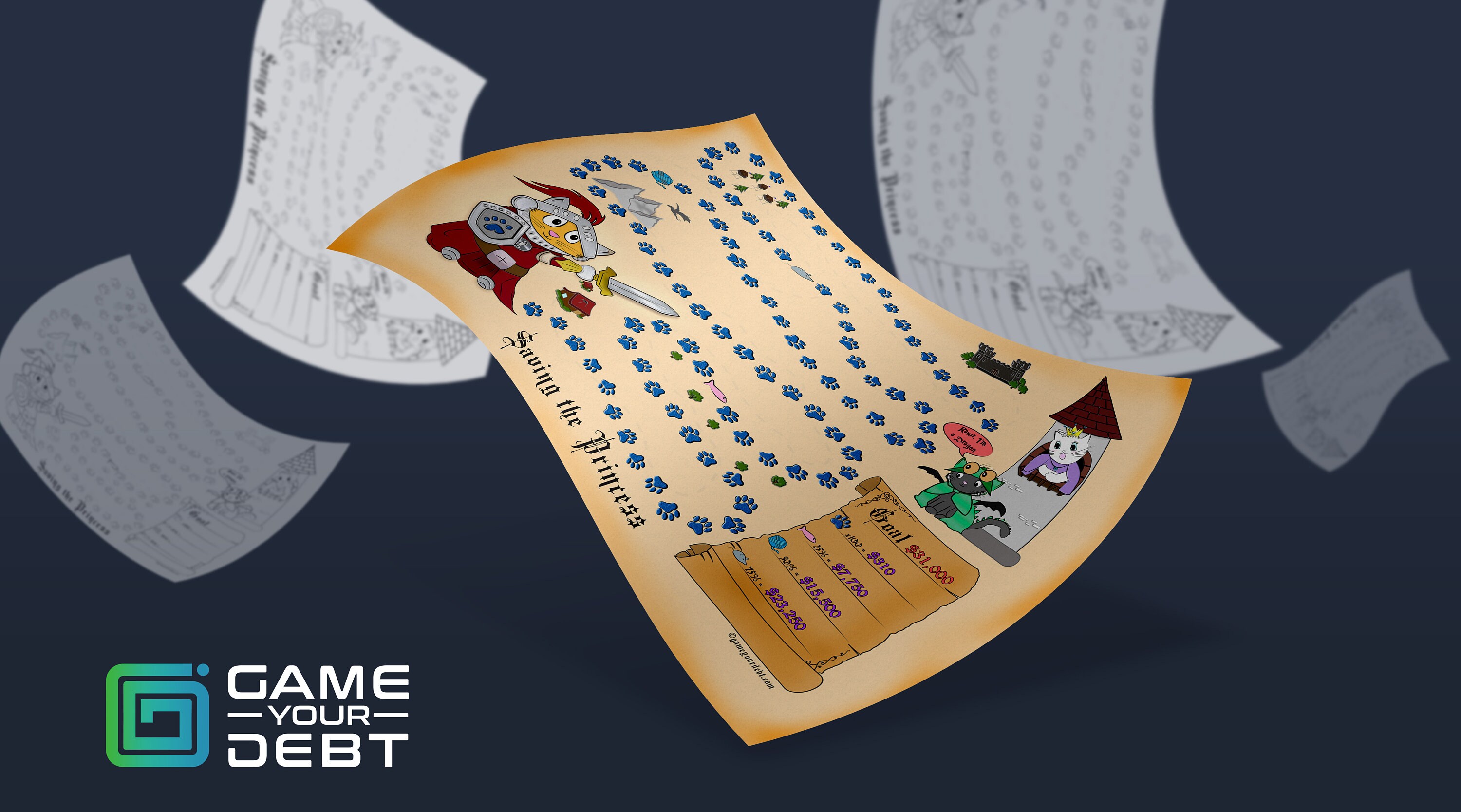 Debt Tracker Printable Cute Chart, Debt Free Coloring Tracker, Debt ...