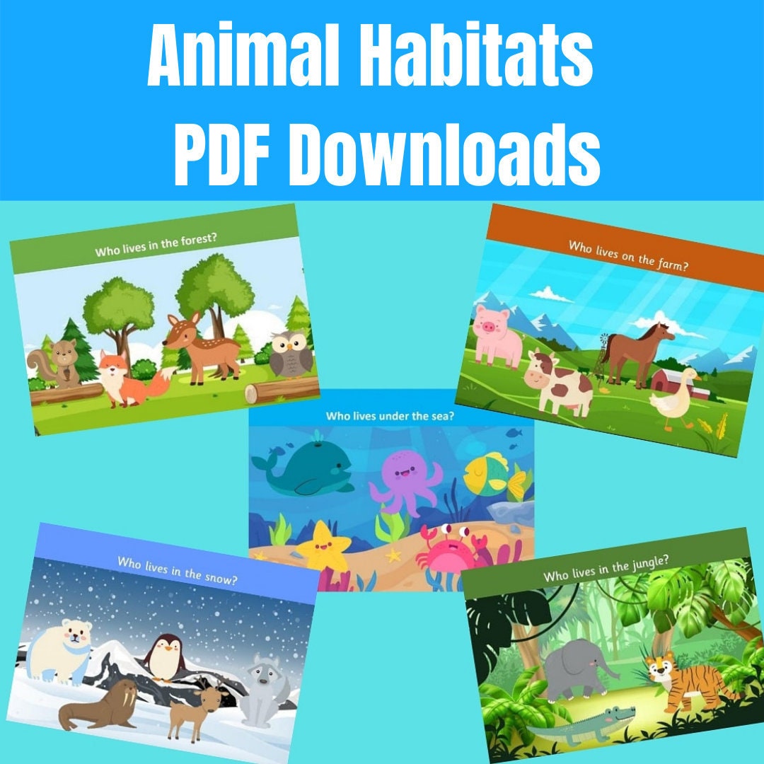 Animal Habitats PDF Download Learning Sheets - EYFS, Early Years, STEM ...