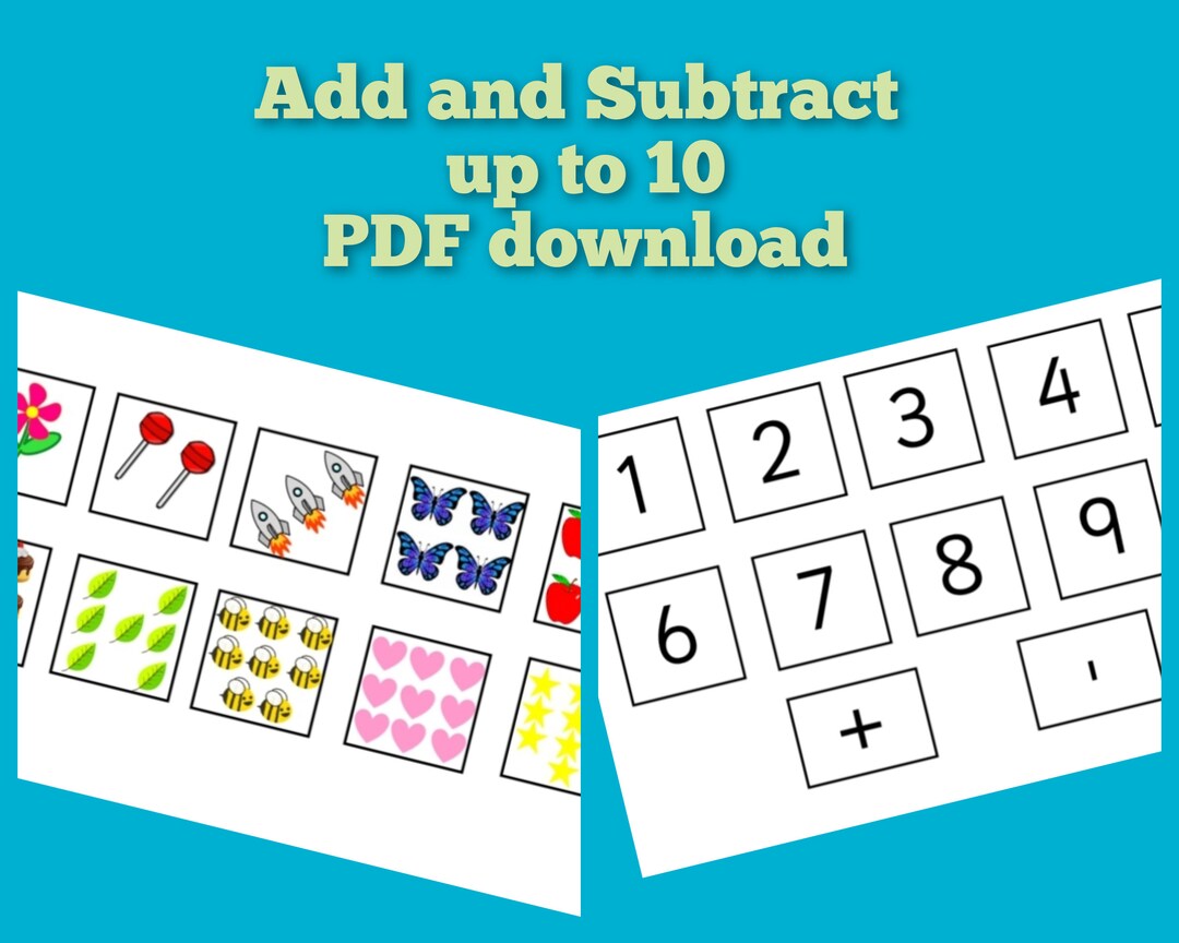 Early Maths Addition and Subtraction up to 10 Learning Resource PDF - Etsy