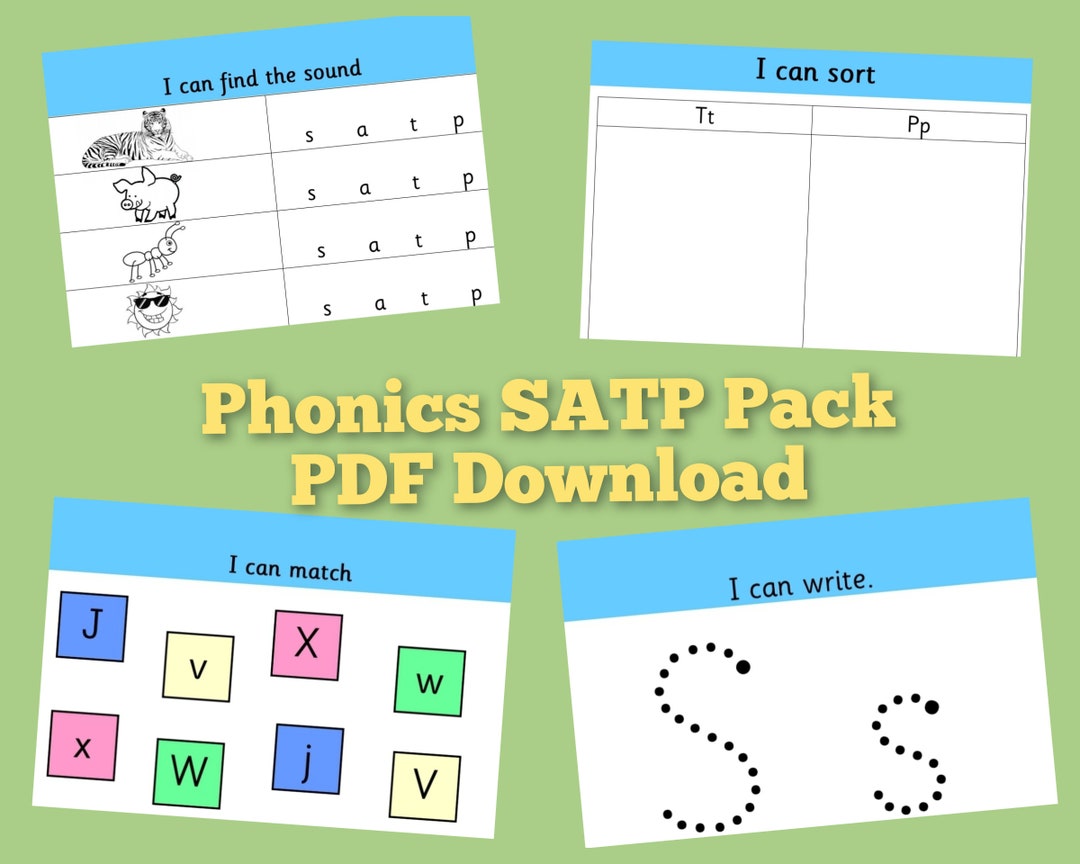 Phonics Learning Resource Pack - SATP Letters & Sounds Worksheets PDF ...
