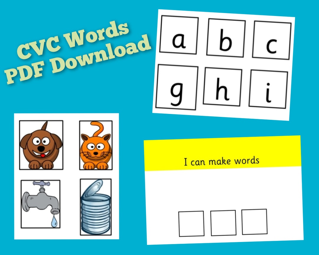 Early English Resource CVC Word Learning Resource - Etsy
