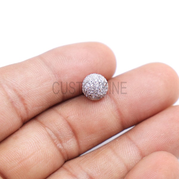Pave Diamond Beads - Etsy
