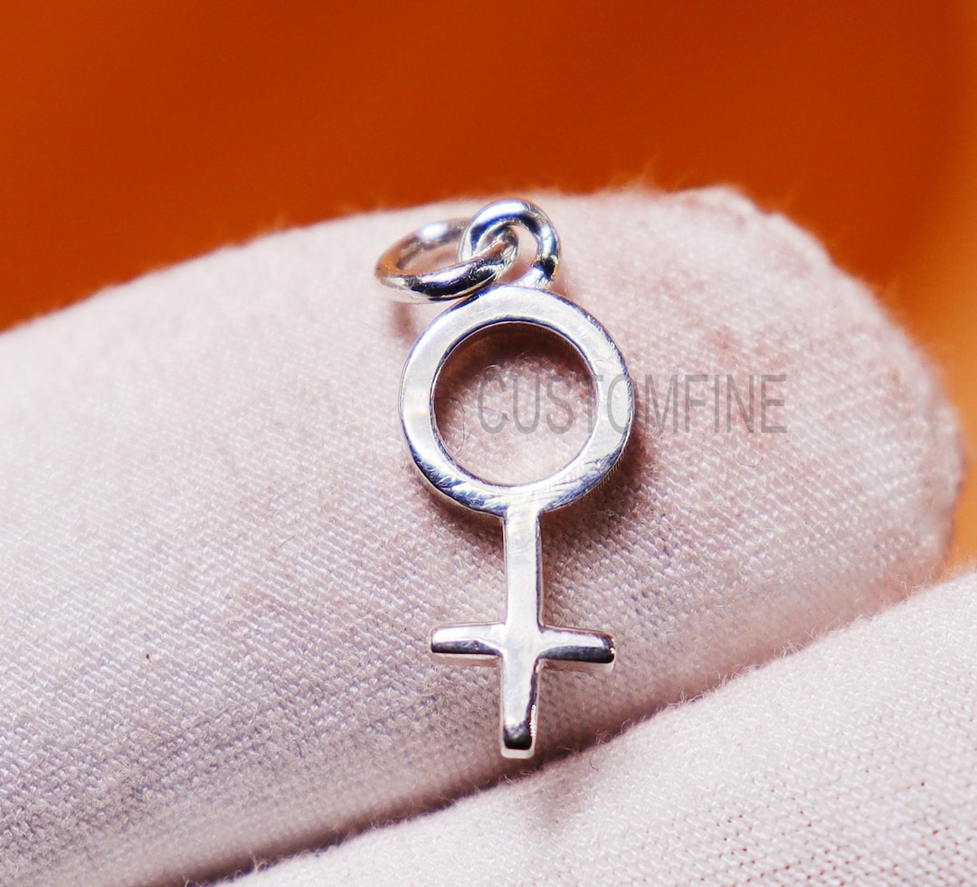 Feminine Astrological Gender Symbol 925 Sterling Silver Handmade ...