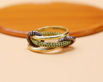 Three Finger Diamond Ring - Etsy