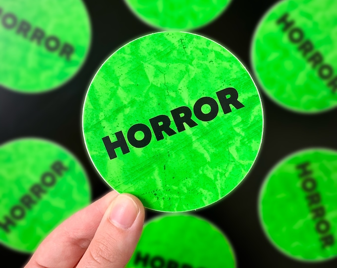 Horror VHS Movie Rental Store Sticker - Nostalgic Grunge 80s Halloween ...
