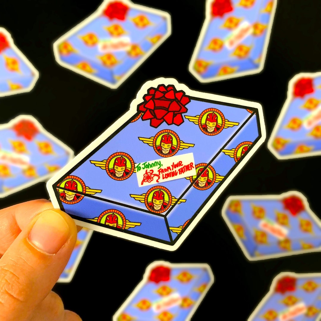 90's Christmas Movie Sticker:turbo Inspired Gift Present - Etsy