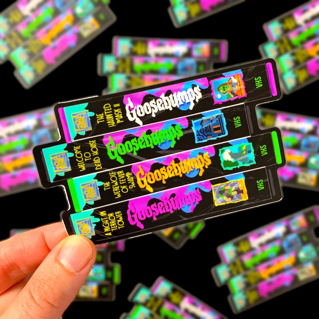 90's Inspired Horror VHS Stack Sticker - Tower Mask Werewolf Swamp ...