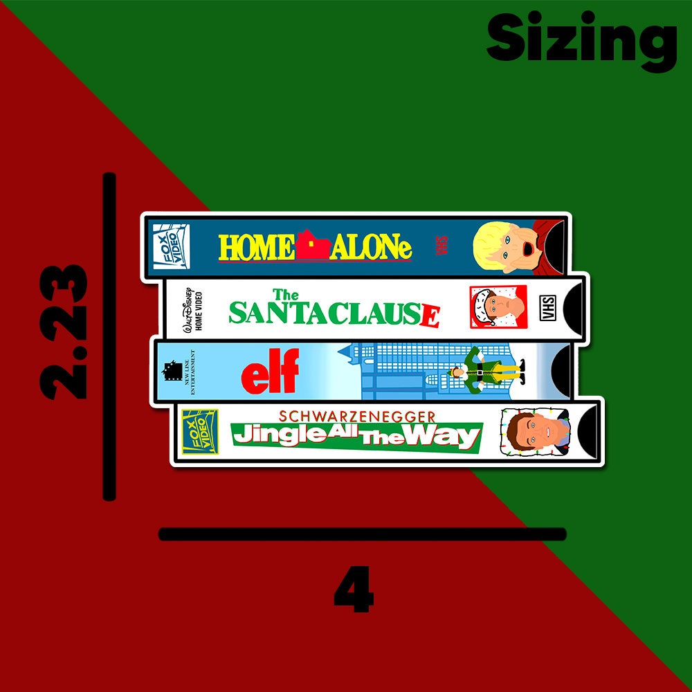 Christmas Movie VHS Stack Sticker Holiday Movies Christmas - Etsy