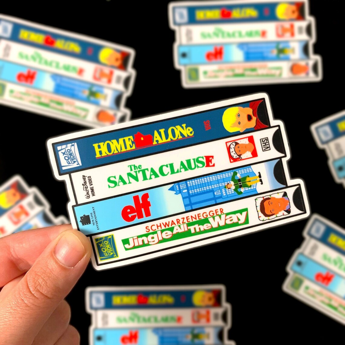 Christmas Movie VHS Stack Sticker Holiday Movies Christmas - Etsy
